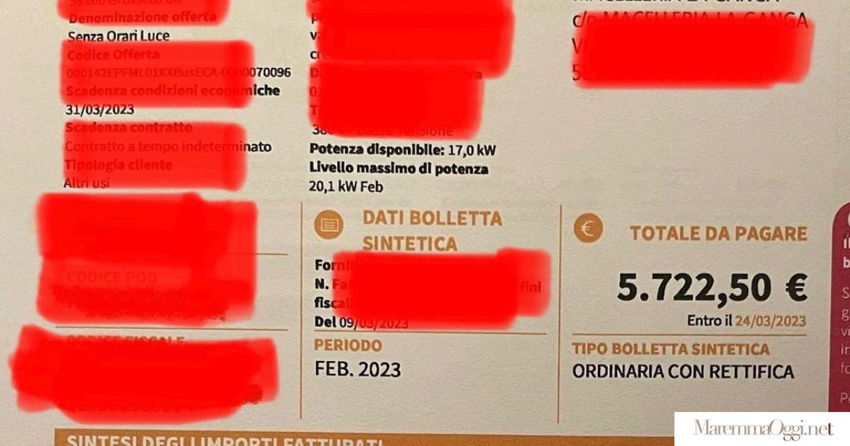 Bolletta elettrica shock alla macelleria Laganga | MaremmaOggi