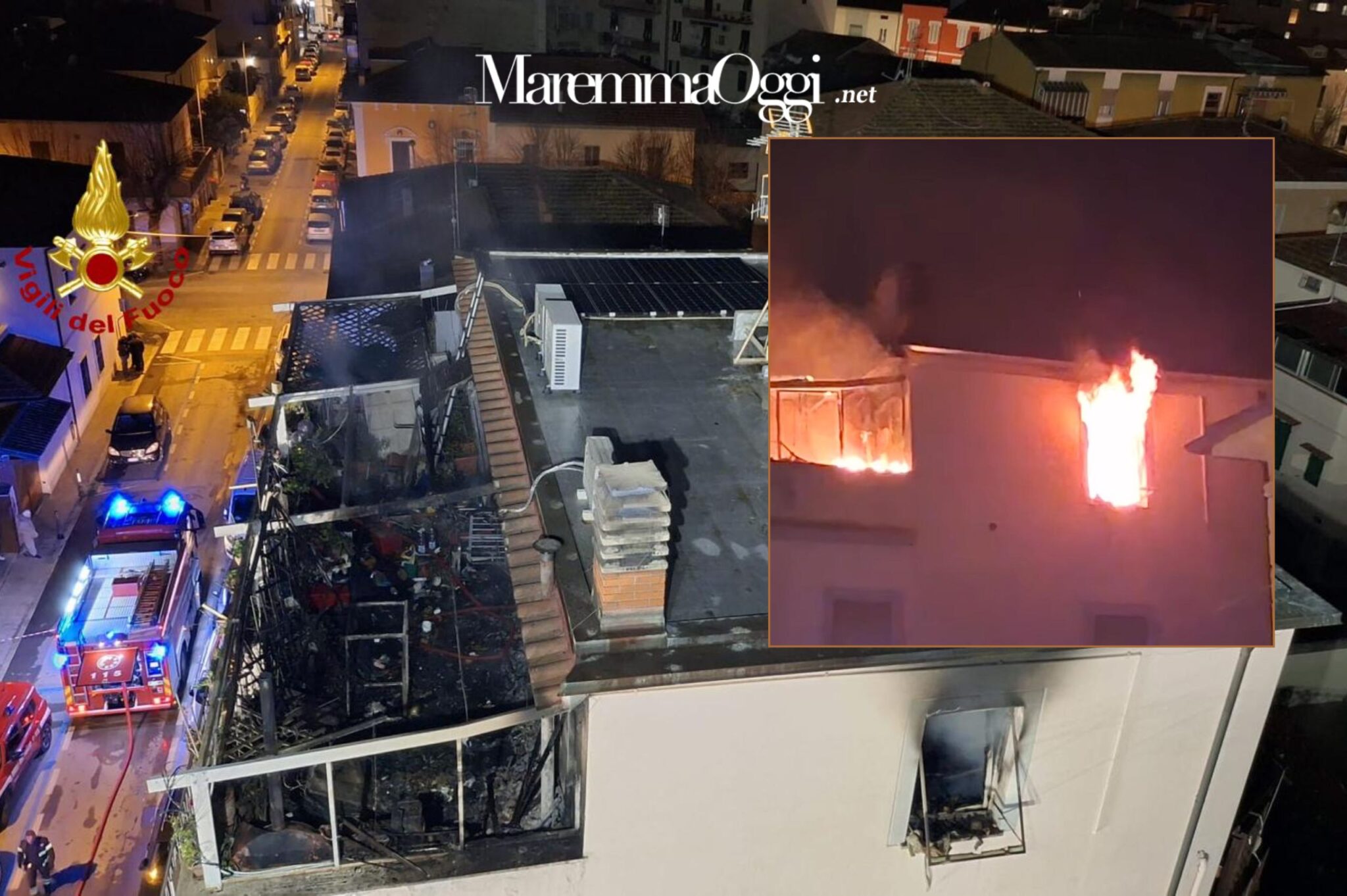 Incendio nell'appartamento: una persona salvata dalle fiamme - IL VIDEO ...